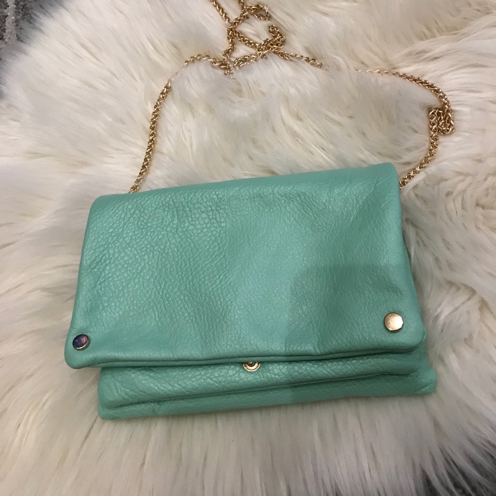 Mint Green Crossbody Clutch - Gem